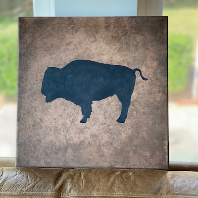 Bison Stencil Bison Stencils, Bison Silhouette, Bison Art Stencil ...