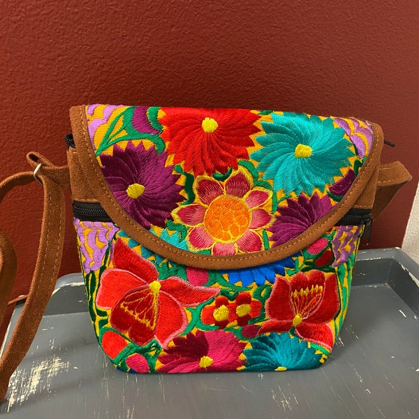 Mexican Embroidered Purse, Bolsa Mexicana, Mexican Floral Purse ...