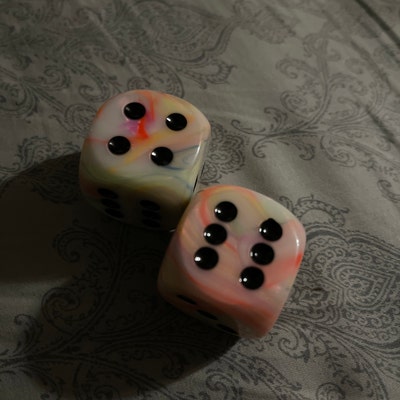 2d6-sided with Pips Dice Random Number Spinner Ring Black - Etsy