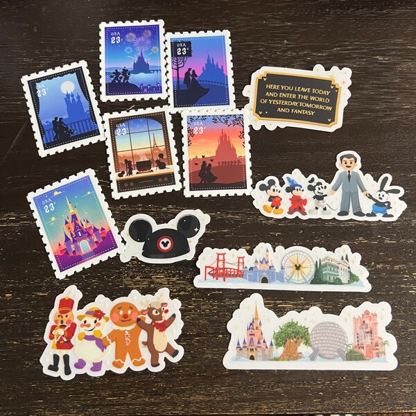 Remy & Emile Postage Stamp Sticker/ Ratatouille Little Chef Paris ...