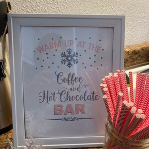 Food Station Sign Printable Winter Onederland Decorations | Etsy