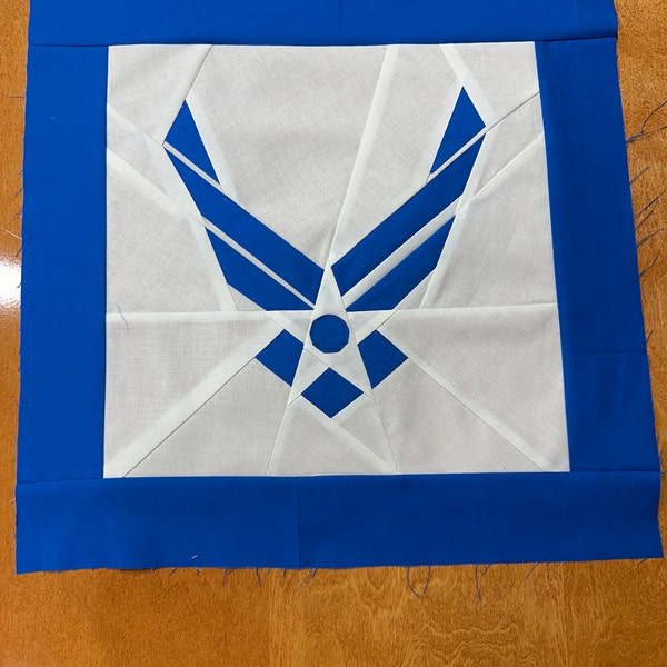 US Air Force Foundation Paper Piecing Quilt Block Pattern, Military ...