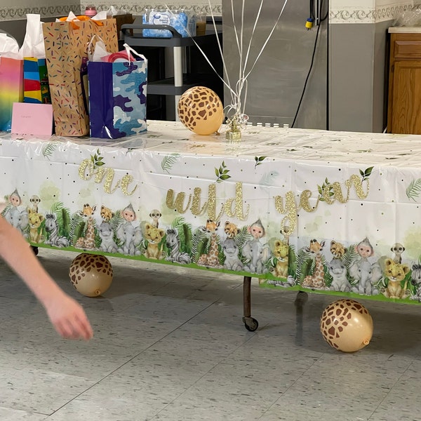 One Wild Year Banner, Birthday Banner, First Birthday Party Decorations ...