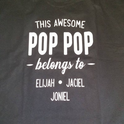 This Awesome Pop Pop Belongs To... unisex Shirt Pop Pop Shirt Pop Pop ...