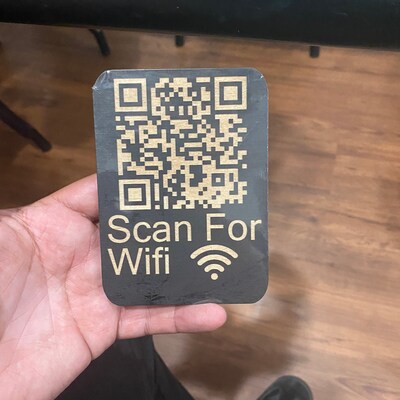 Custom Wifi Sign With QR Code - Etsy