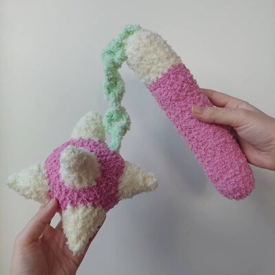 NO-SEW PATTERN: Crochet Fantasy Weapons Flail, Mace, Nun-chucks Bundle ...