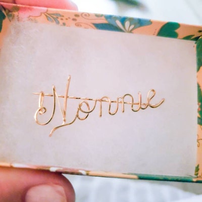 Wire Name Pin 14K Rose Gold Fill Name Jewelry Personalized Name Pin ...