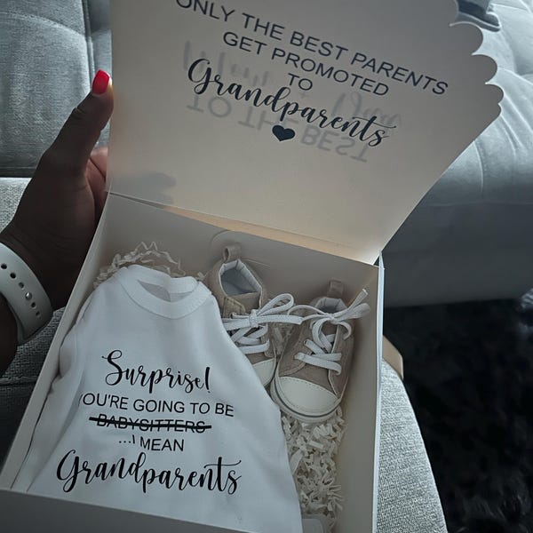 Hello Grandma & Grandpa Baby Announcement, Baby Announcement Box ...