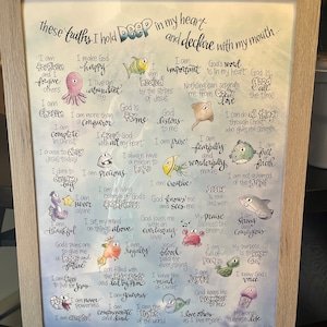 Christian Declarations Poster 100% HAND LETTERED & Illustrated I ...