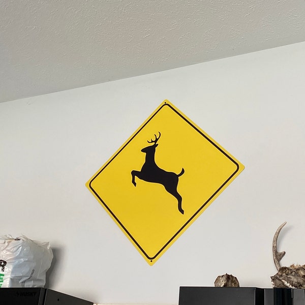 Deer Crossing Sign, Deer Crossing, Deer Crossing Diamond Sign, Deer ...
