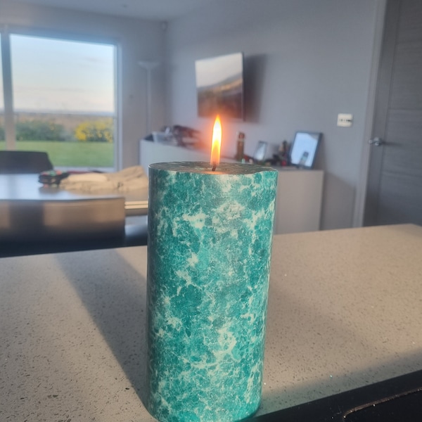 Teal Turquoise Candles. Unique Candle for Turquoise Home Decor ...