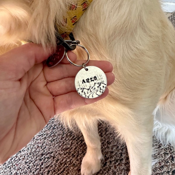 Lighthouse Dog Tag / Pet Name Tag / Dog ID Tag / Cat ID Tag / Pet ID ...