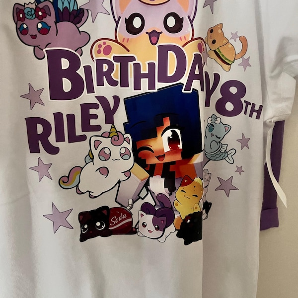 Birthday Girl DTF, Aphmau Birthday Print, Heat Press DTF Transfer ...