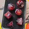 Arcane Eye Sparkling Layered Semi-translucent Dice Set Glitter Blue and ...