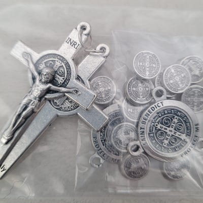 Italy Jesus INRI 1.5 Silver Rosary Crucifix / Heavy Cross 1.5 Gold ...