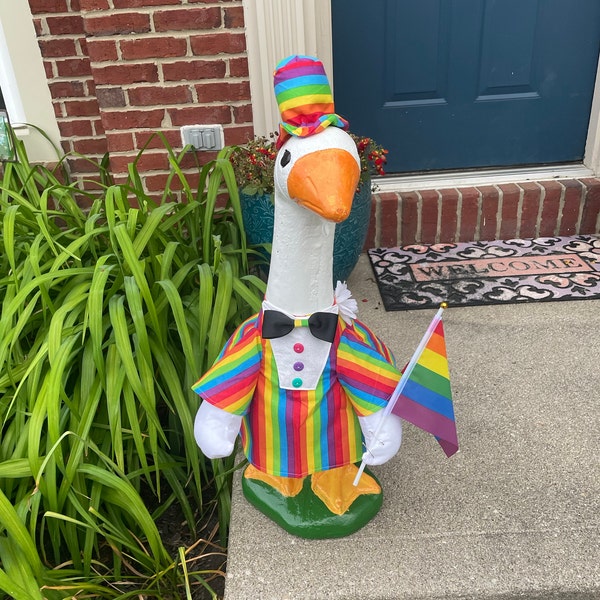 Rainbow LGBTQ+ Pride Tuxedo W/ Top Hat for 23-28 Inch (large) Concrete ...