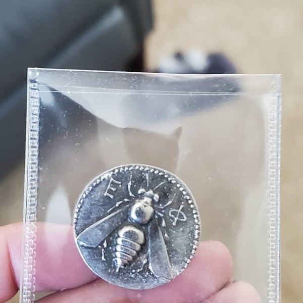 200 BC Ancient Greek Coin Knossos Minotaur Labyrinth Silver Plated ...