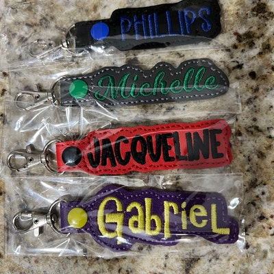 SAMPLE SALE a Names Bag Tag for Backpack Luggage Ready Made Ready to ...