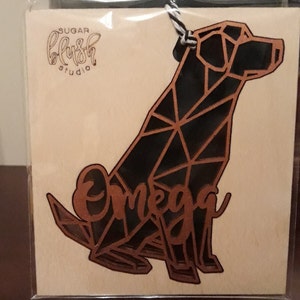 Modern Geometric Labrador Chocolate Black Lab Dog Animal - Etsy