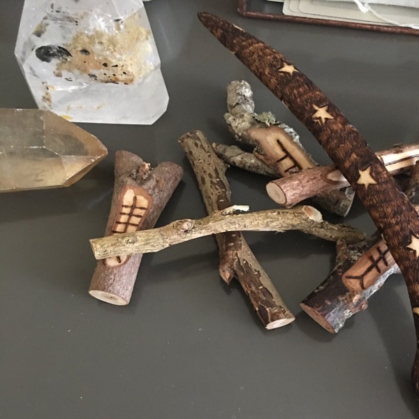 Large, Stunning Celtic Tree Ogham Staves Made With Corresponding Woods ...