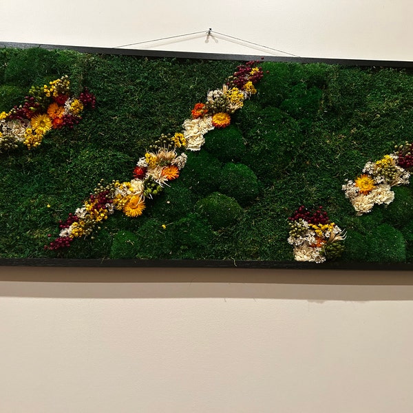 Delightful LED Lights Preserved Moss Wall Art Live Moss LED Home Décor ...