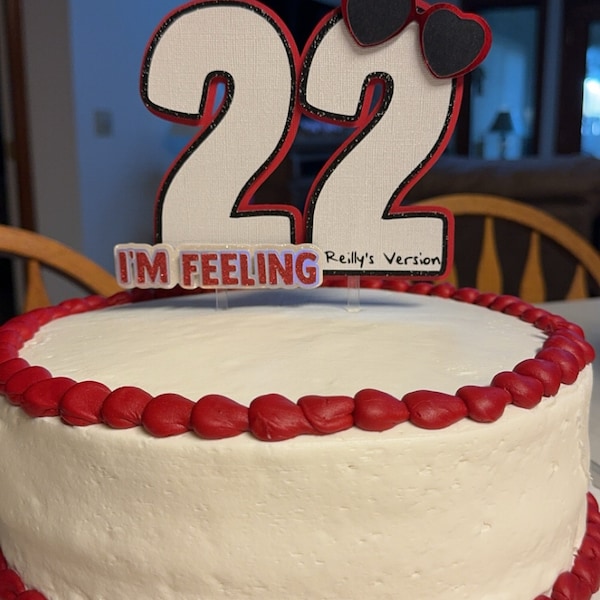Feeling 22 Cake Topper Customizable Name - Etsy