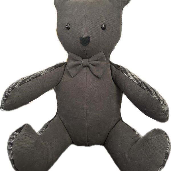 Memory Bear With Vest - Etsy