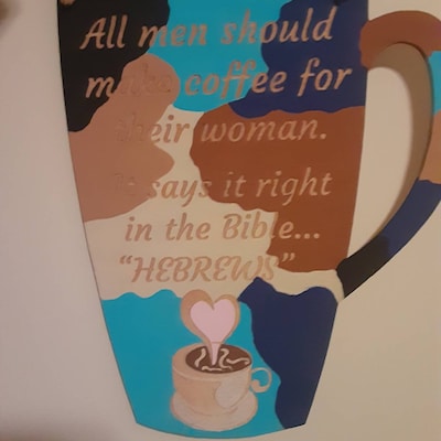 Handmade hebrews Coffee Wall Signs, Kitchen Sign - Etsy