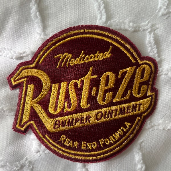 Rust-eze Logo From Disney & Pixar Cars Movie Fully Embroidered Sew-on ...