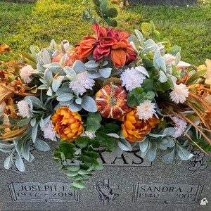 Cemetery Flowers / Red Cemetery Decorations / Headstone Decorations ...