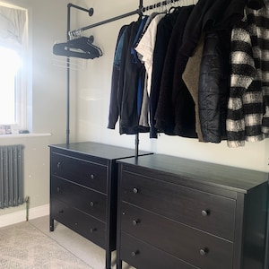 Hanging Coat Rail From Pamo. Designs Black Clothes Rail Made of Steel ...