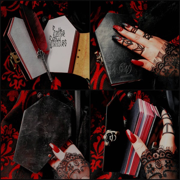 Coffin Leather Journal Spellbook Occult Vampire Book Journal Sigil of ...