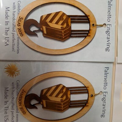 Personalized Crane Hook Ornament Crane Operator Gifts Heavy Equipment ...