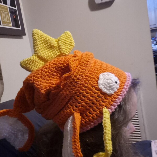 CROCHET PATTERN - Little Useless Fish Slouchy Hat - Magikarp Hat ...