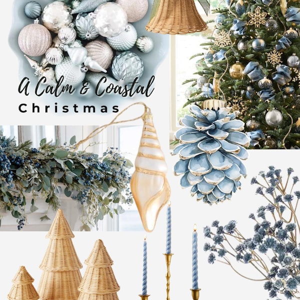 Coastal Christmas Clipart | Ocean Christmas PNG | Beach Christmas PNG ...