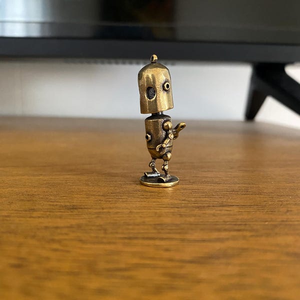 Bitsy, the Brass Robot Figurine - Etsy