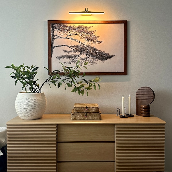 Pine Tree Branch Print, Vintage Tree Drawing Enhanced, Printable Tree ...