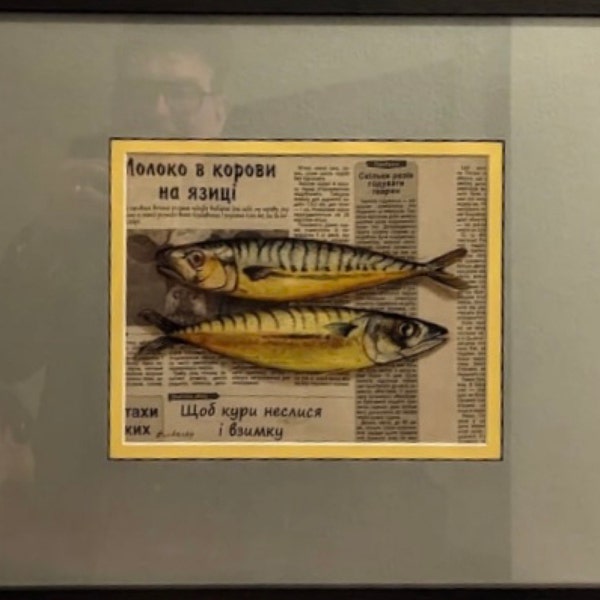 Fish Painting Newspaper Art Food Painting on Newspaper Painting Fish ...