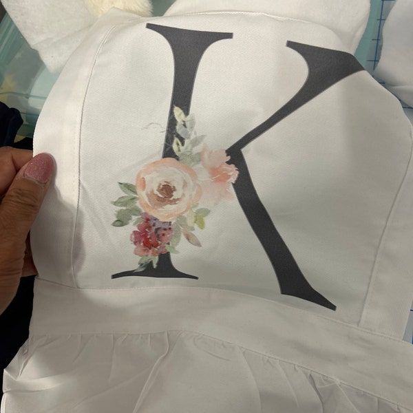Personalized Initial Apron, Custom Letter Monogram Apron, Gift for Her ...