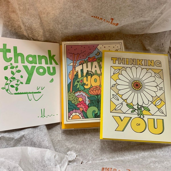 Thank You Naturally Boxed Set of 6 Cards and 6 Envelopes Blank Inside ...