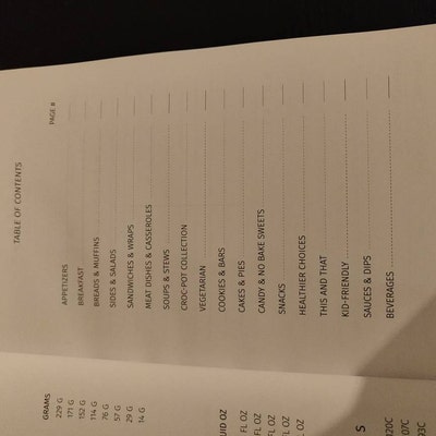 Personalized Recipe Book With Measurement Page. Write Your Own - Etsy ...