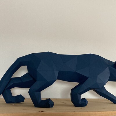 Black Panther, Papercraft Panther, Leopard, Papercraft Decor, Home ...