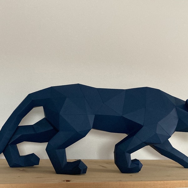 Black Panther, Papercraft Panther, Leopard, Papercraft Decor, Home ...