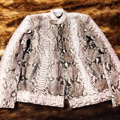 Gray Genuine Python Top Handle Bag, Real Snake Skin, Natural Python ...