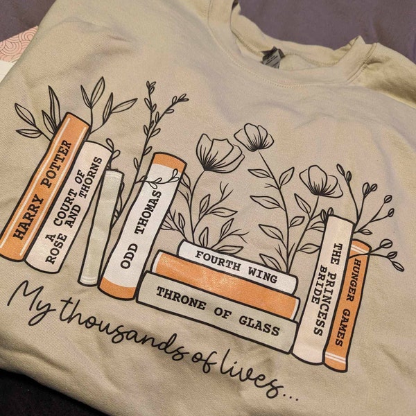 Custom Bookshelf Sweatshirt, Book Lover Crewneck, Personalized Book ...