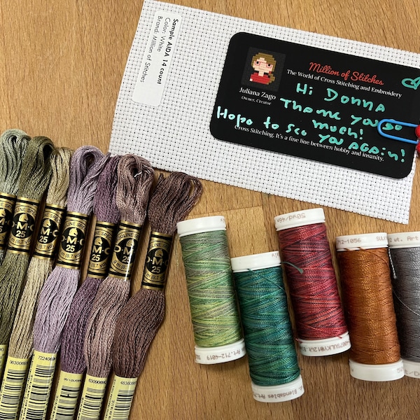 8x Grey Green DMC Flosses, Dmc Threads, DMC Kit, Dmc Set of Colors, Dmc ...