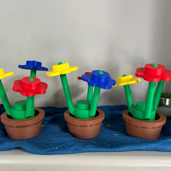 Giant Building Block Flowers, Life-size Brick Blooms With 3 Flowers ...