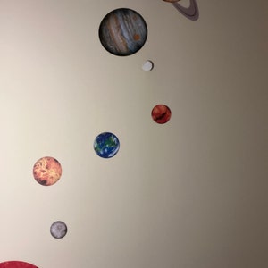 Sun & Planets Wall Stickers Set Solar System Kids Room Decor - Etsy