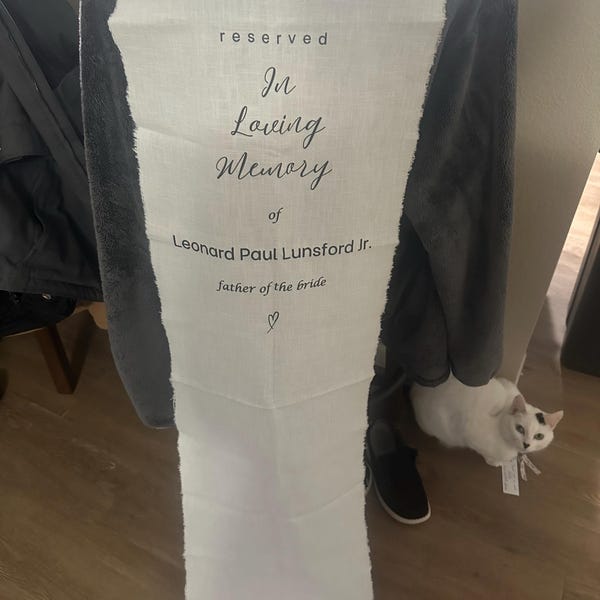 RESERVED in Memory - Memorial Chair Sign, Memorial Wedding Sign ...