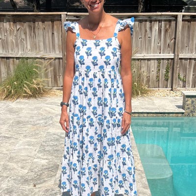 Hand Block Printed Dress, Block Print Dress, Indian Tunics, Hand ...